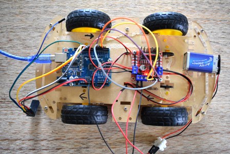 Arduino Car mit dem JoyStick Shield V.1 Nokia 5110